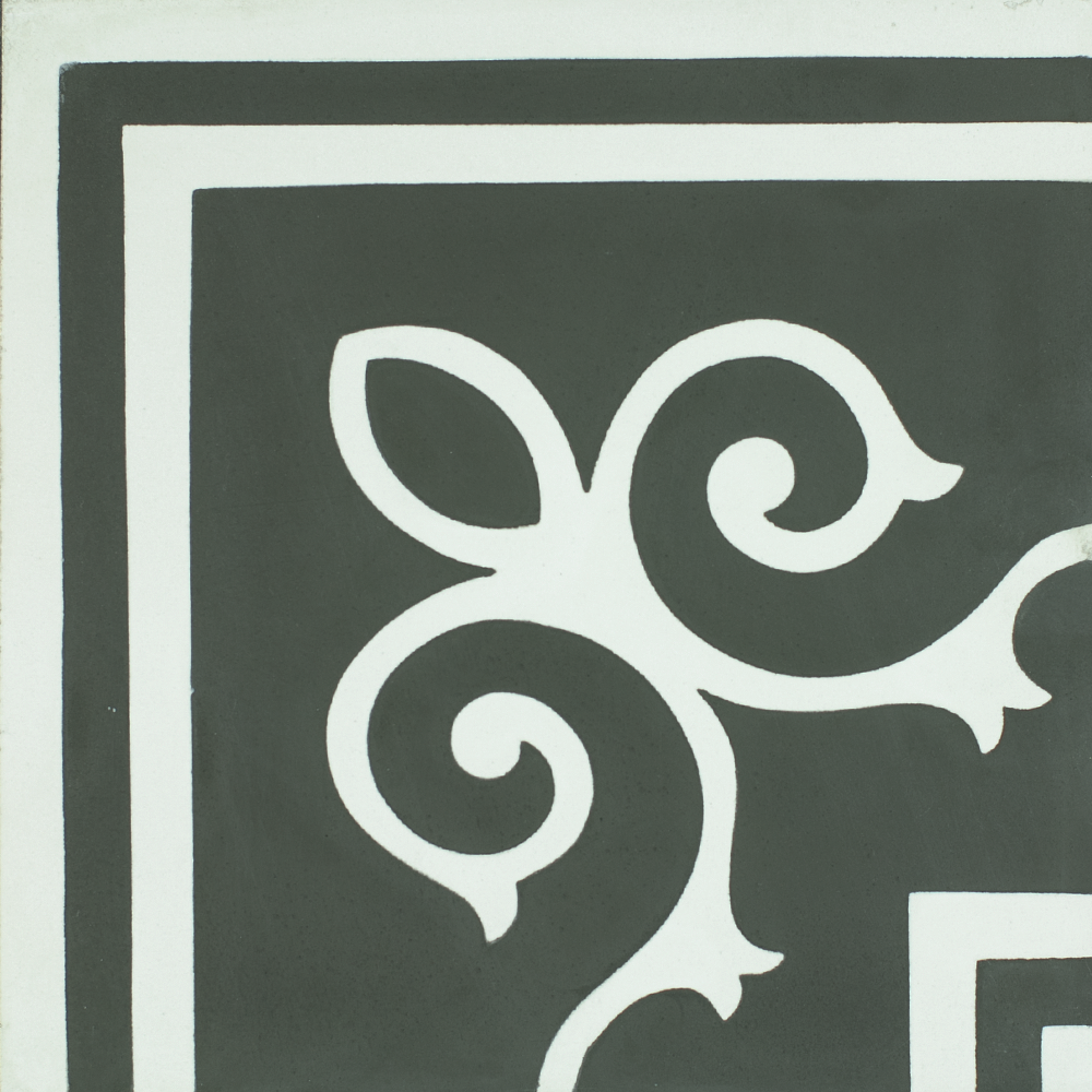 Corner Curls 02 S800 - Portugese Cementtegels | Designtegels.nl